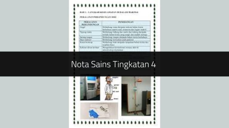 √ Nota Sains Tingkatan 4 Bab 1 Hingga 12 (Download PDF) - Teks.my